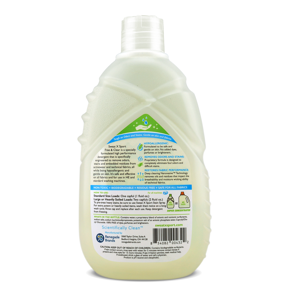 Sweat X Sport Free and Clear Laundry Detergent | SweatXSport
